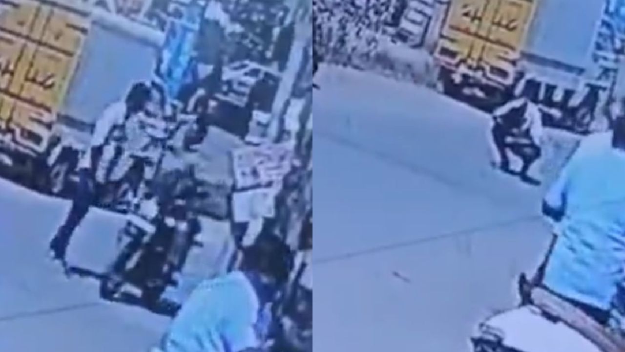 Viral Video: ಮೊಬೈಲ್ ನೋಡ್ತಾ ರಸ್ತೆ ದಾಟಿದ ಯುವಕನಿಗೆ ಪೊಲೀಸ್ ಪೇದೆ ಮಾಡಿದ್ದೇನು ...